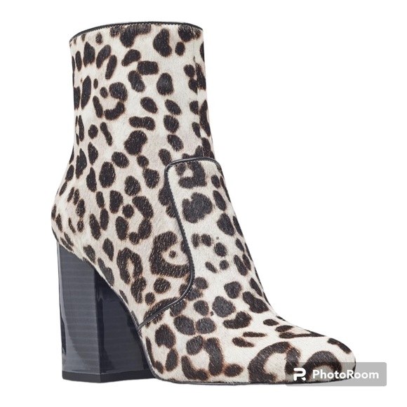Nine West | Shoes | Nine West Jilene Block Heel Leopard Print Calf Hair ...